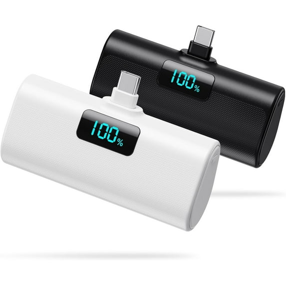 2-Pack Portable Charger for iPhone 17/16/15 Series,Upgraded 5200mAh PD ...