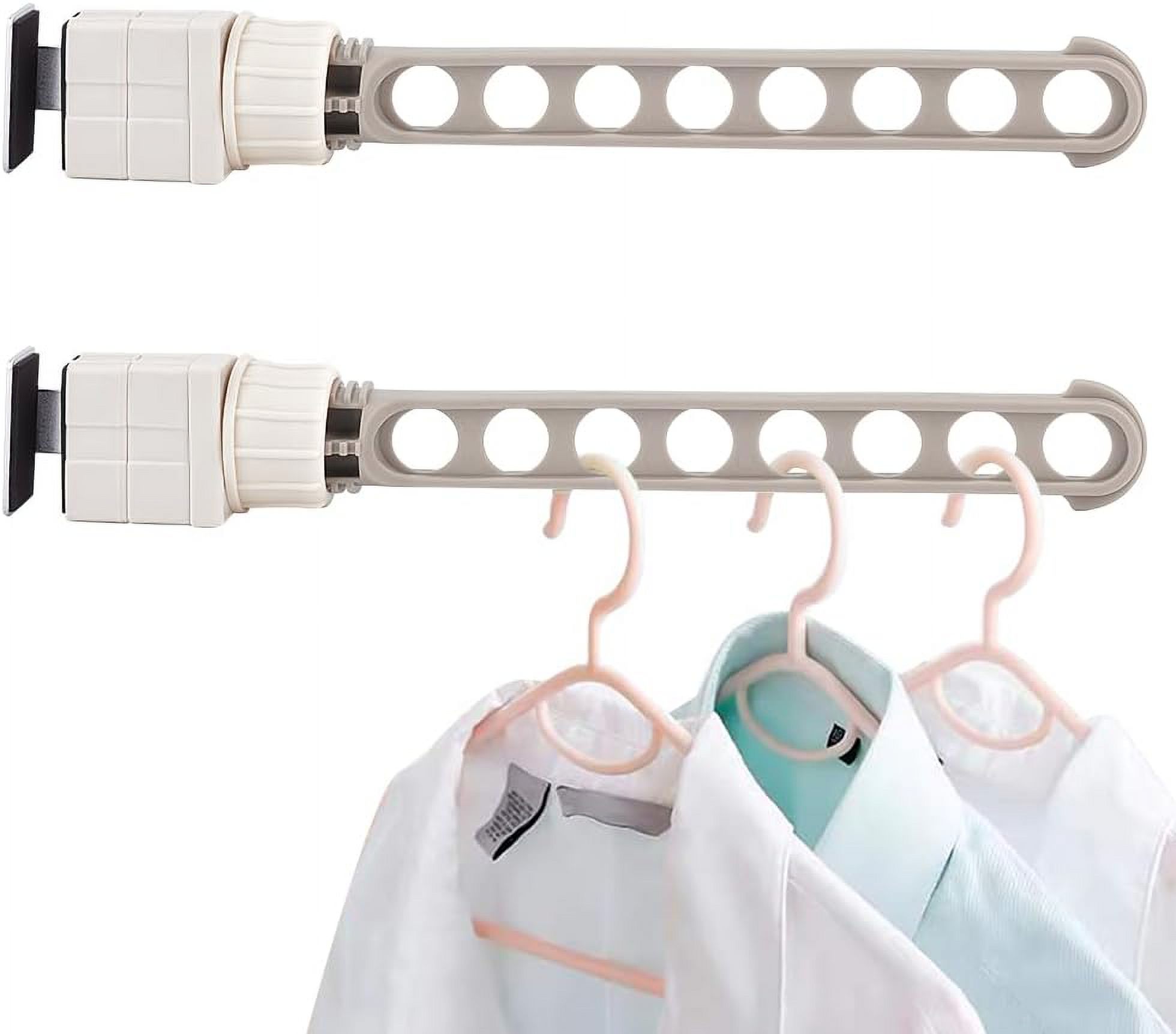 2 Pack Portable Clothes Drying Rack Travel Clothes Hangers with 8 ...