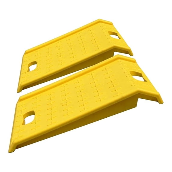 2 Pack Portable Curb Ramps, Lightweight Durable Plastic Driveway Curb ...