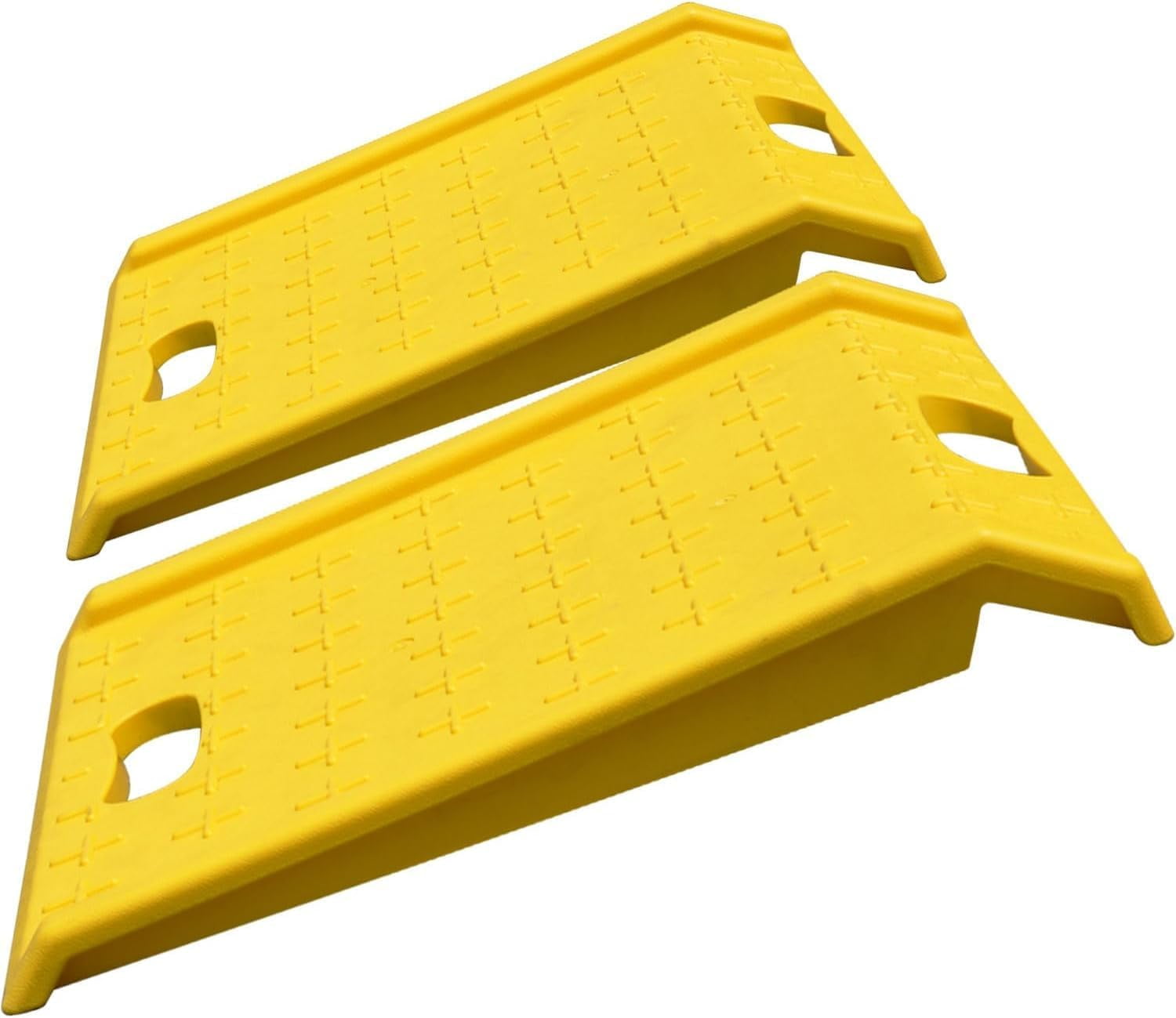 2 Pack Portable Curb Ramps, Lightweight Durable Plastic Driveway Curb ...
