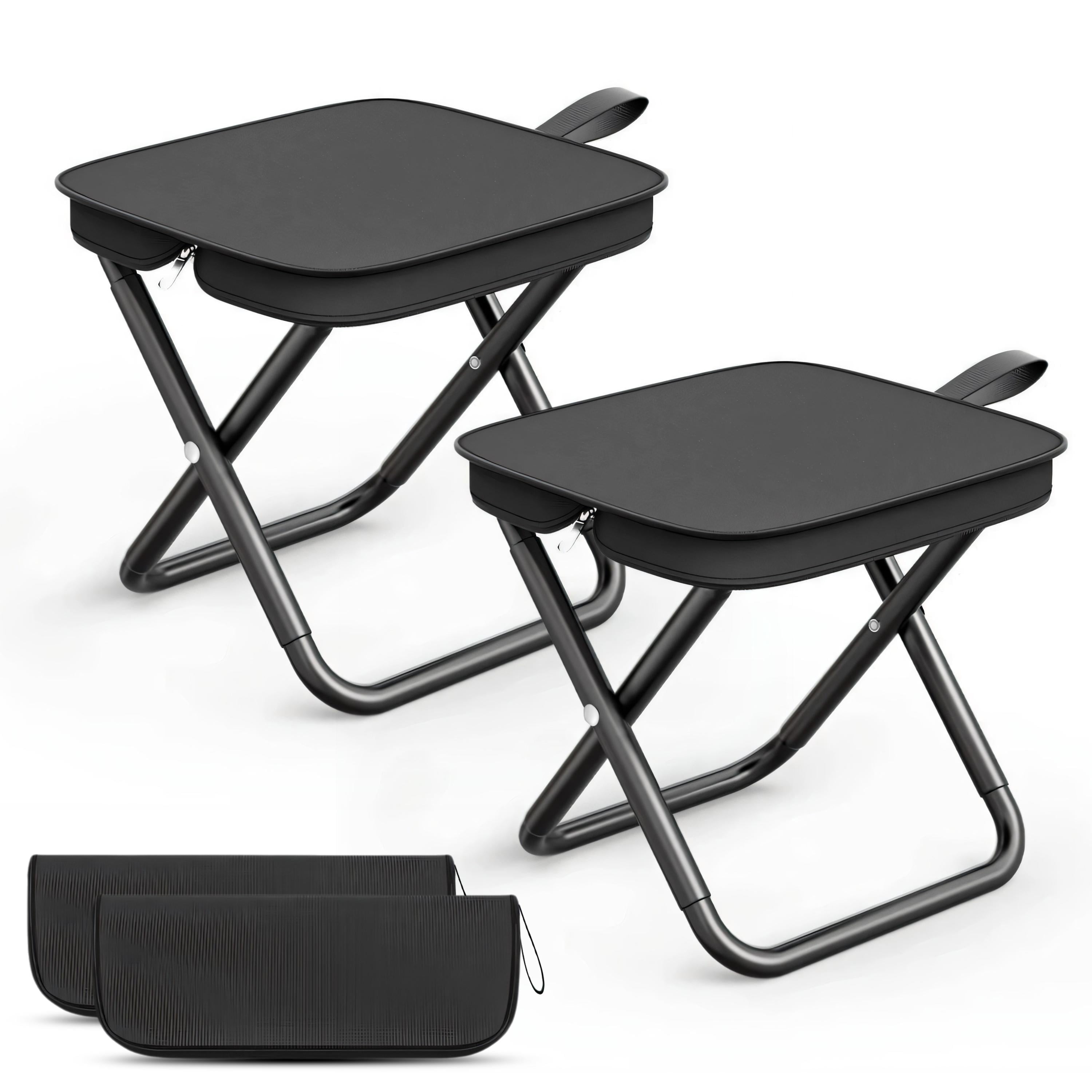 2 Pack Portable Folding Stools for Hiking - 11 Inch, 2025 New ...