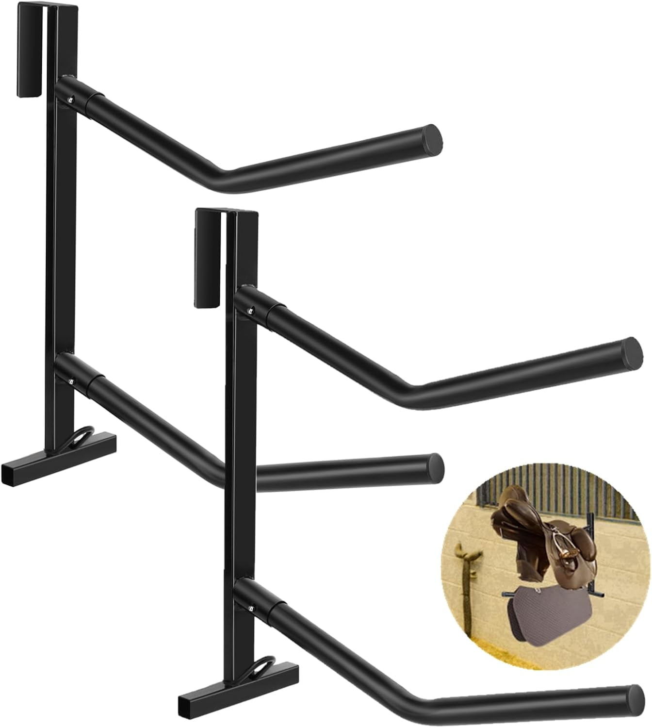 2 Pack Portable Saddle Rack,Heavy Duty Removable Saddle Rack Stand ...