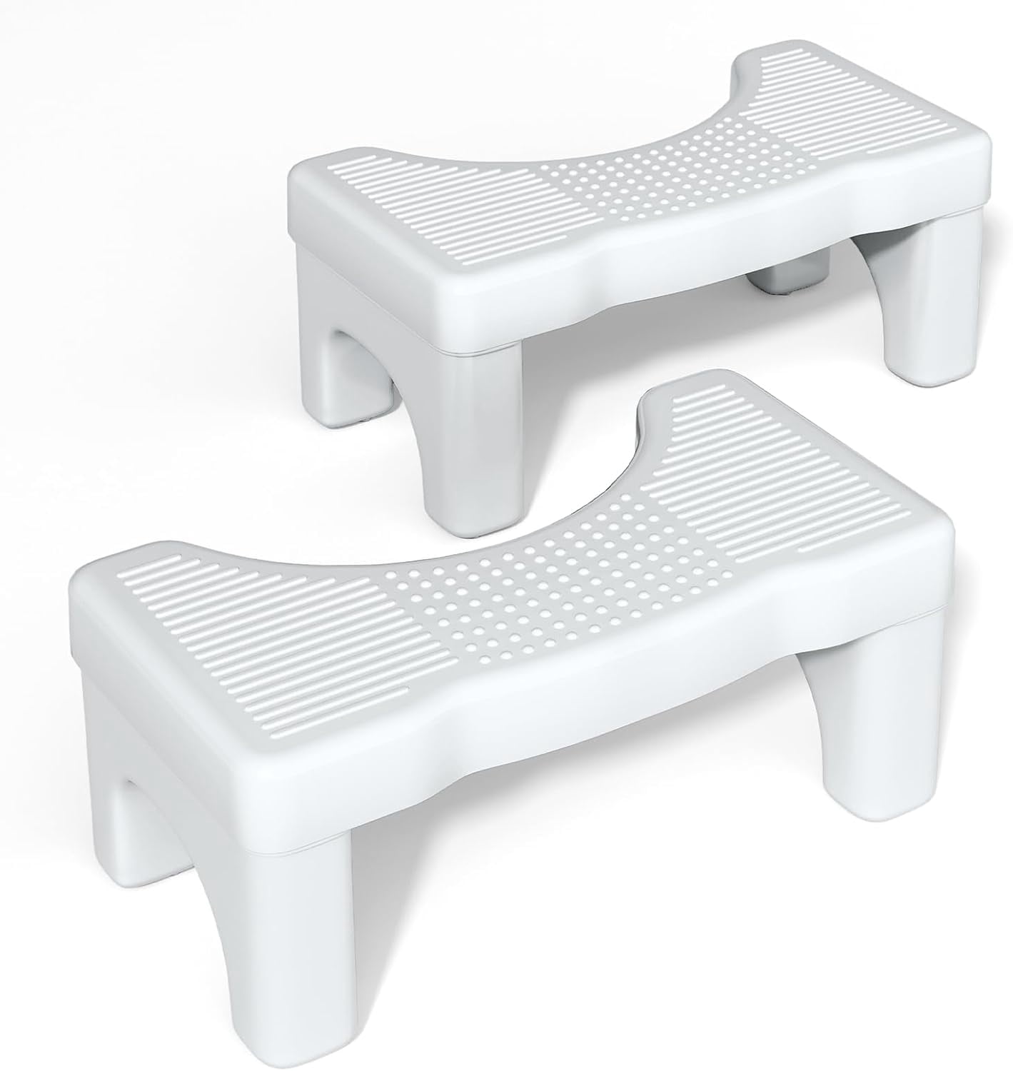2 Pack Portable Toilet Stool for Adults and Kids, Non-Slip Squat Stool ...