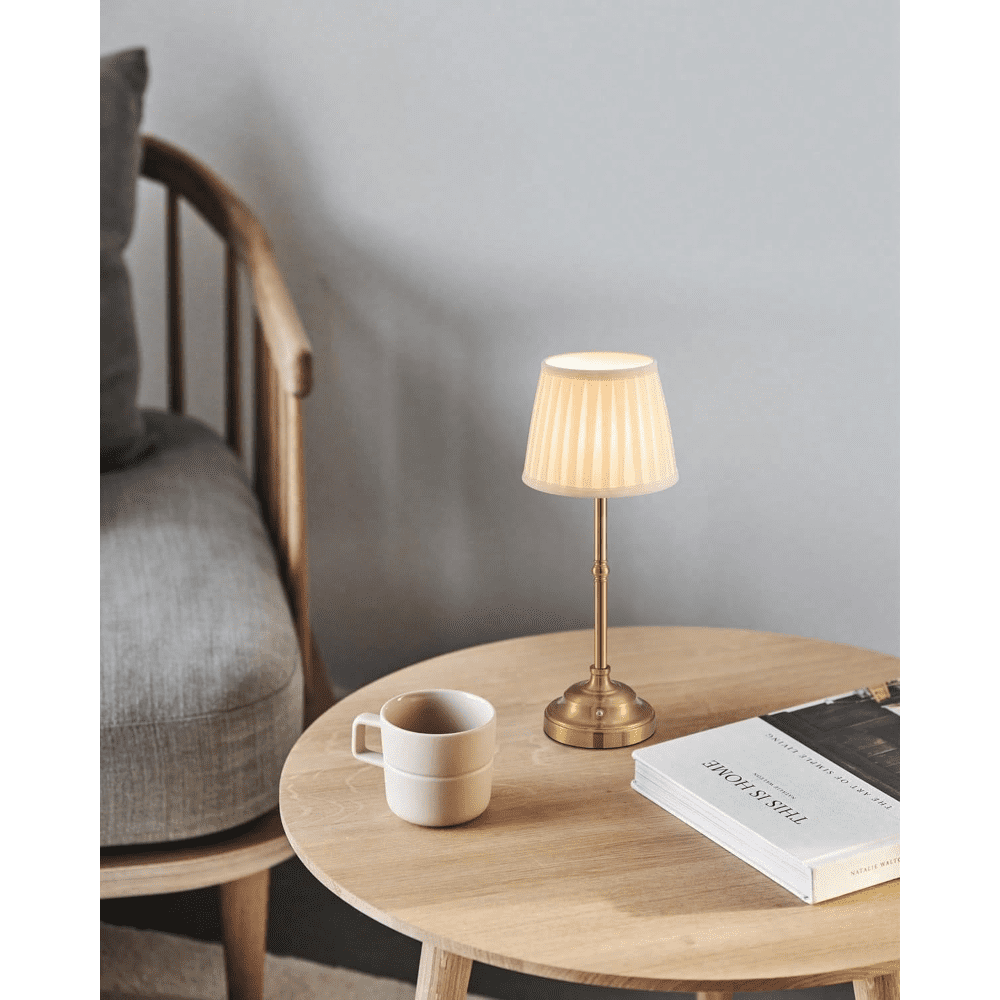 2 Pack Portables Cordless Table Lamp, Fabric Shade Desk Lamp ...