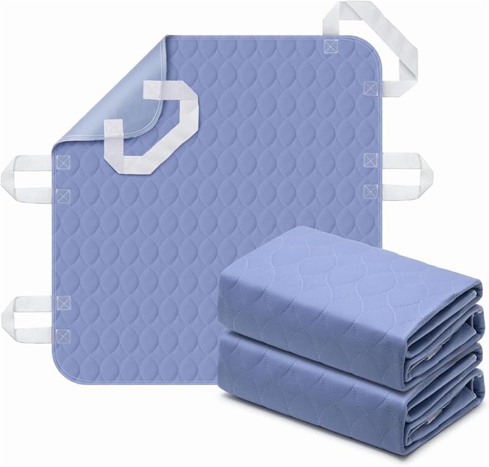2 Pack Positioning Bed Pad with Handles, 6 Sturdy Handle Washable Bed ...