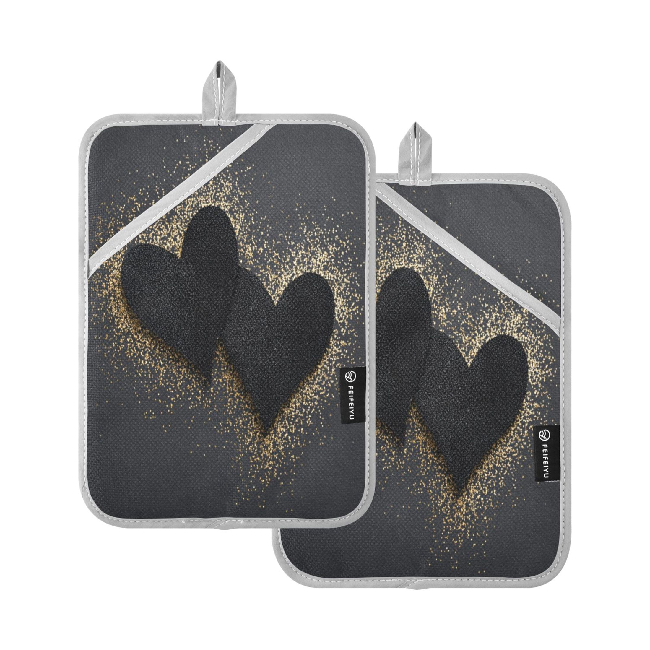 2 Pack Pot Holders for Kitchen Heat Resistant Hot Pads Sets for Cooking ...