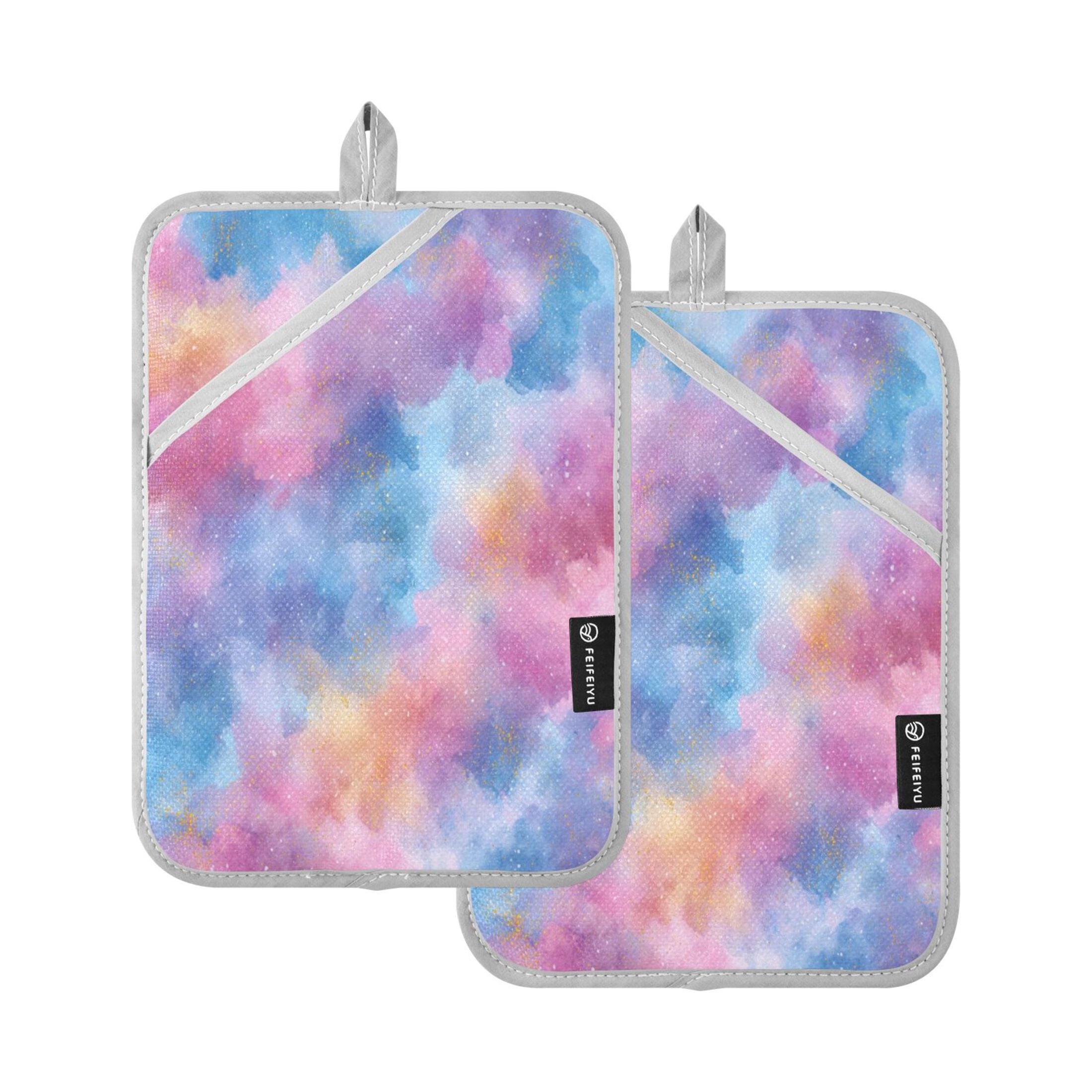 2 Pack Pot Holders for Kitchen Heat Resistant Hot Pads Sets for Cooking ...