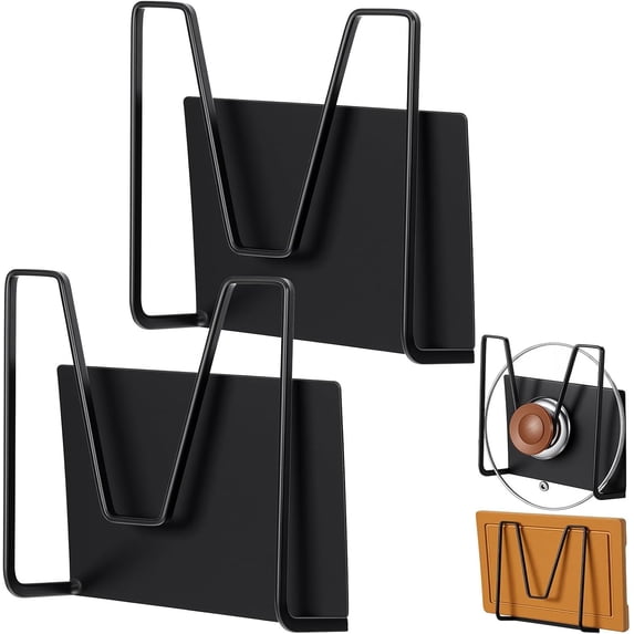 2 Pack Pot Lid Holder for Refrigerator, Magnetic Pot Lid Organizer ...