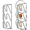 2 Pack Pot Lid Organizer Rack, 6-Tier Pot Lids Holder for Cabinet Door ...