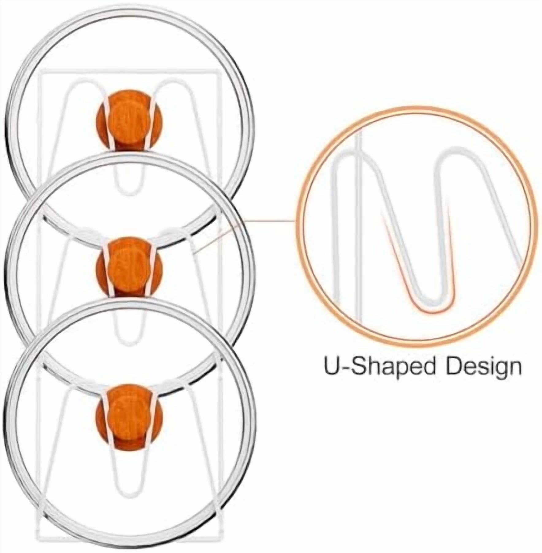 2 Pack Pot Lid Organizer Rack, 6-Tier Pot Lids Holder for Cabinet Door ...