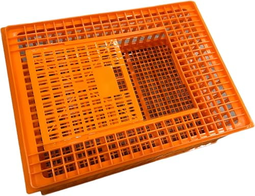 2 Pack Poultry Carrier Crate Plastic Chicken Transport Crate Carrier ...