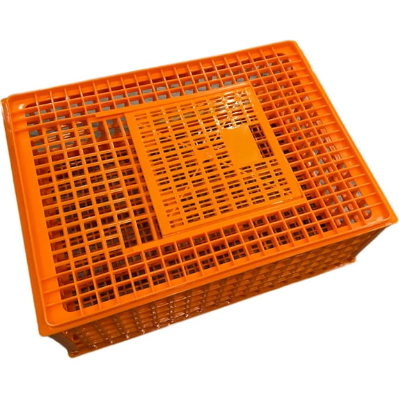 2 Pack Poultry Carrier Crate Plastic Chicken Transport Crate Carrier ...