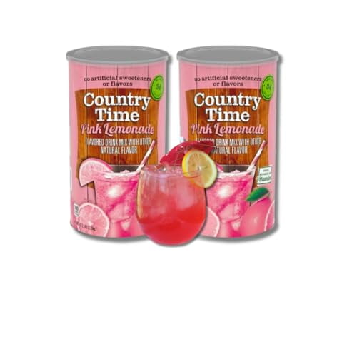 2 Pack- Powdered Pink Lemonade Drink Mix, Country Time Refreshing Pink ...