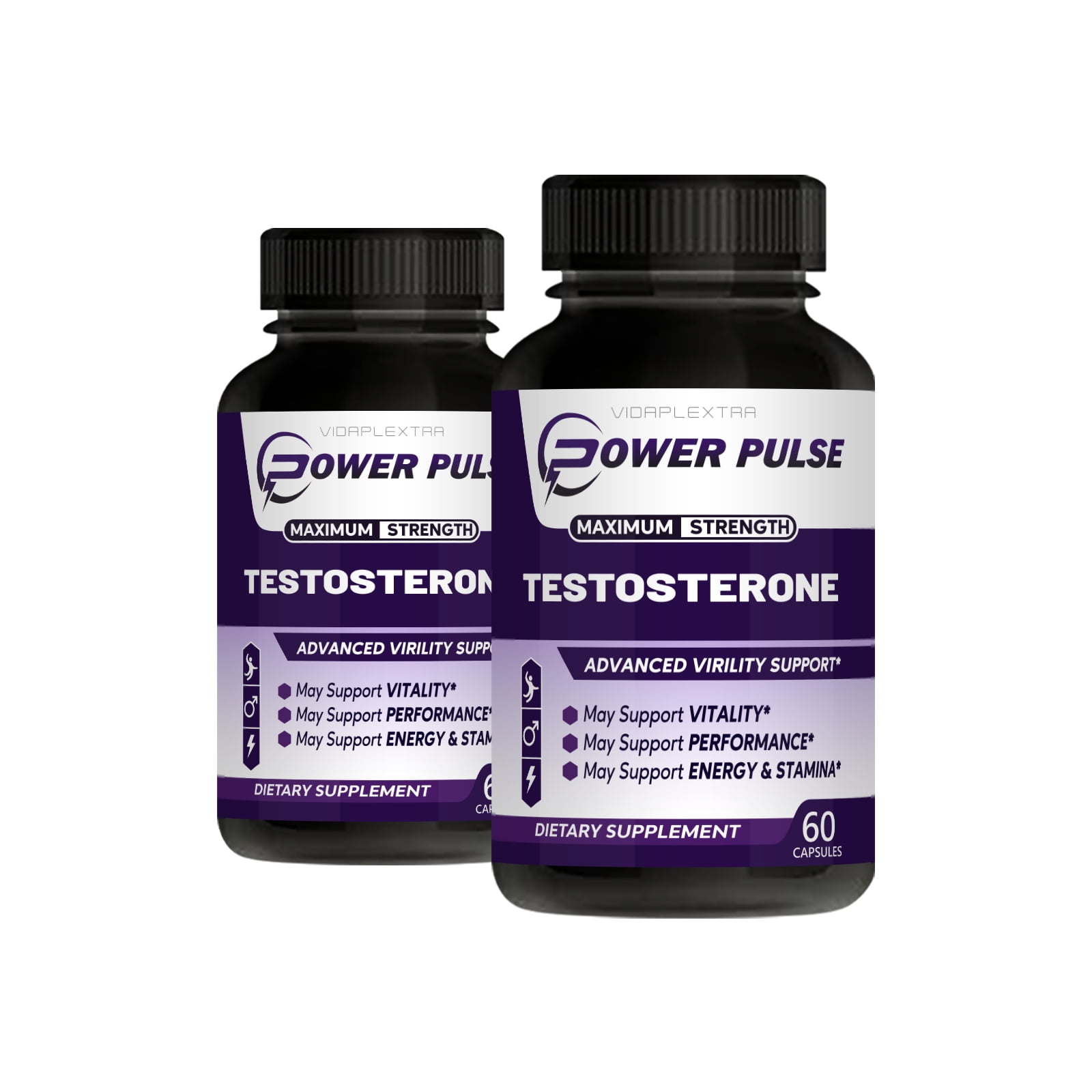 (2 Pack) Power Pulse - Power Pulse Male Capsules - Walmart.com