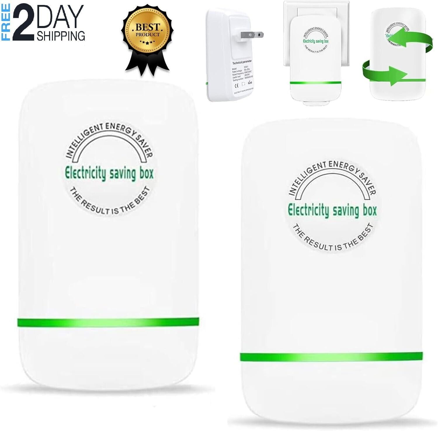 2 Pack Power Save Electricity Saving Box Intellegent Power Save Energy ...