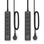 Mount-It! Power Strip and Clamp Desk Mount | 2 USB Ports 3 AC Outlets ...