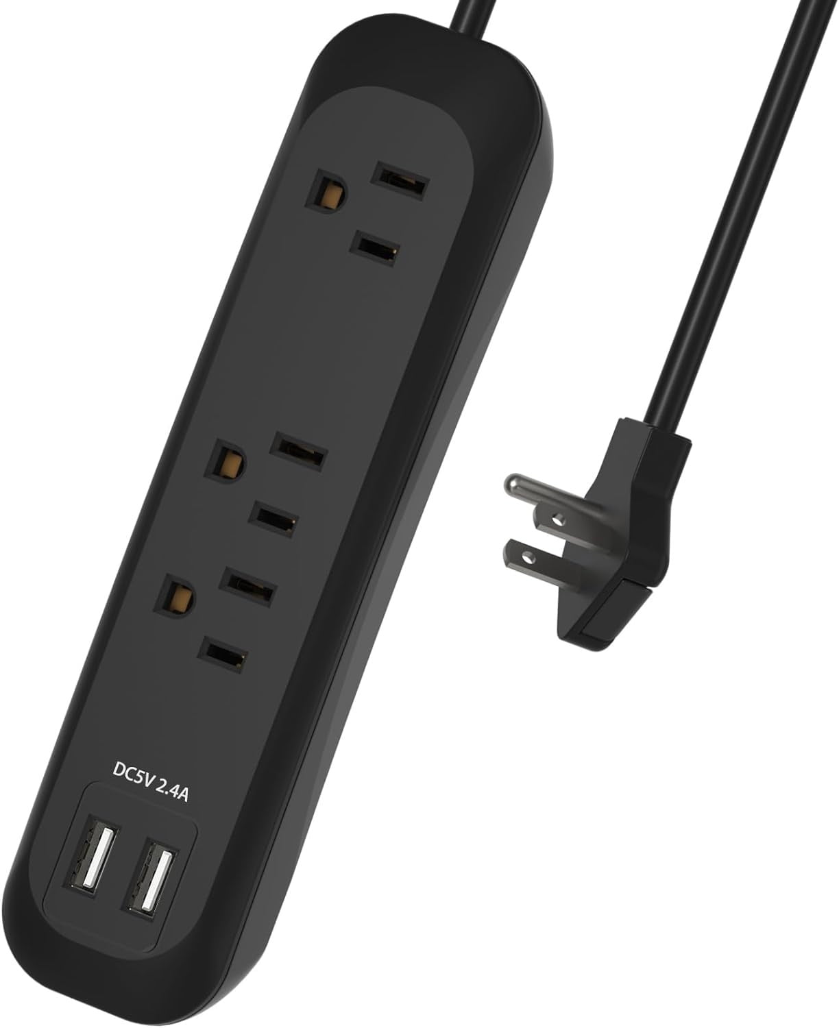 2 Pack Power Strip Surge Protector with USB Ports, White Extension Cord ...