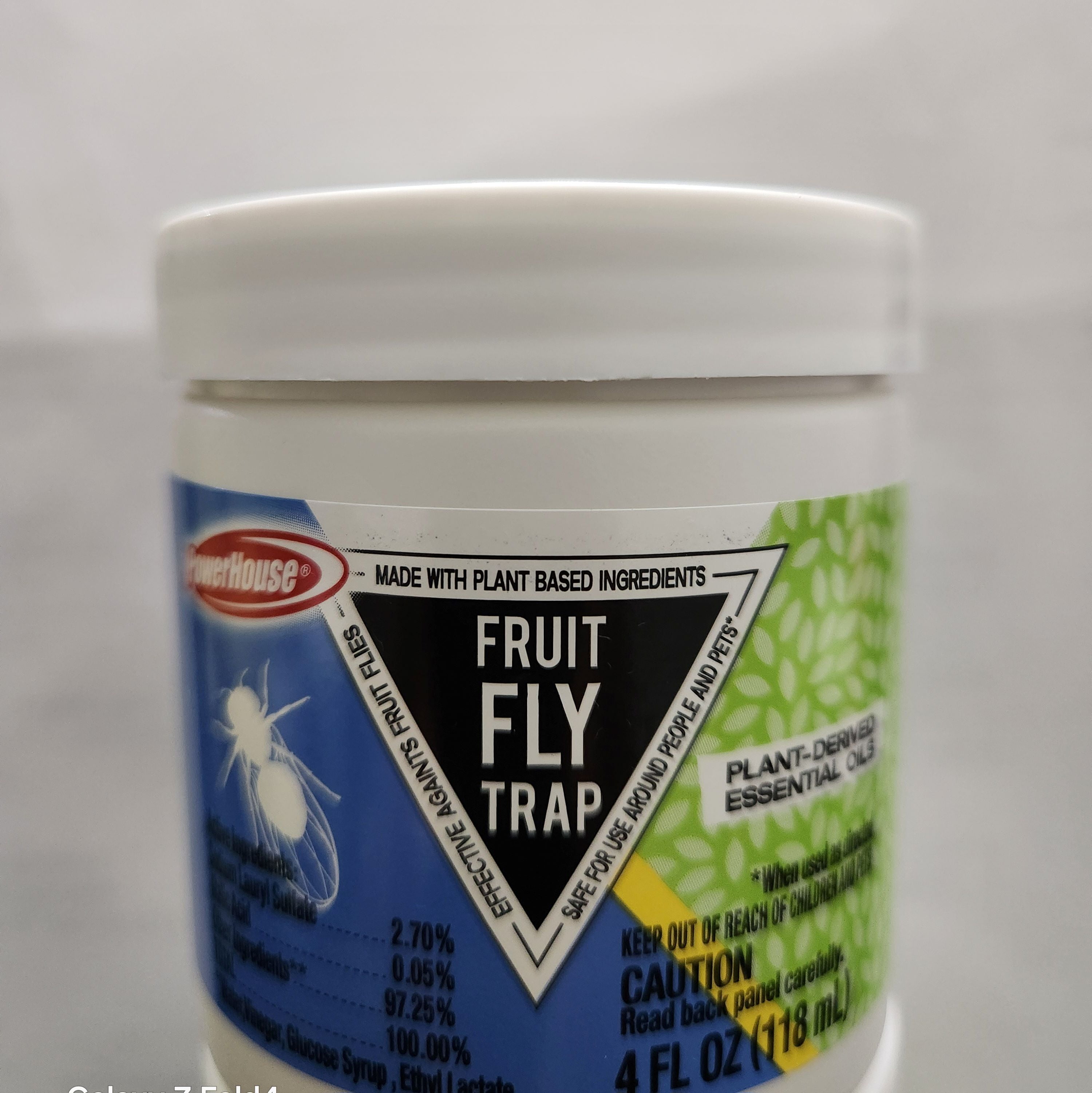 Power House Fruit Fly Trap, 2 Pack, 4 Fl Oz Each, Liquid Attractant ...