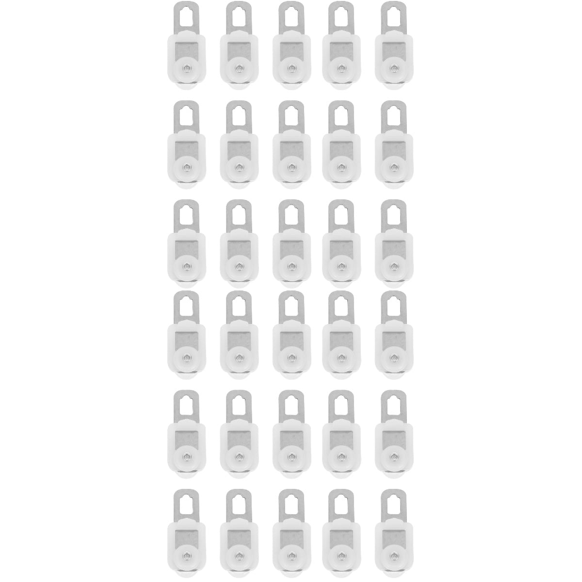 2 Pack Practical Curtain Roller Rod Track Glider Hooks White - Walmart.com