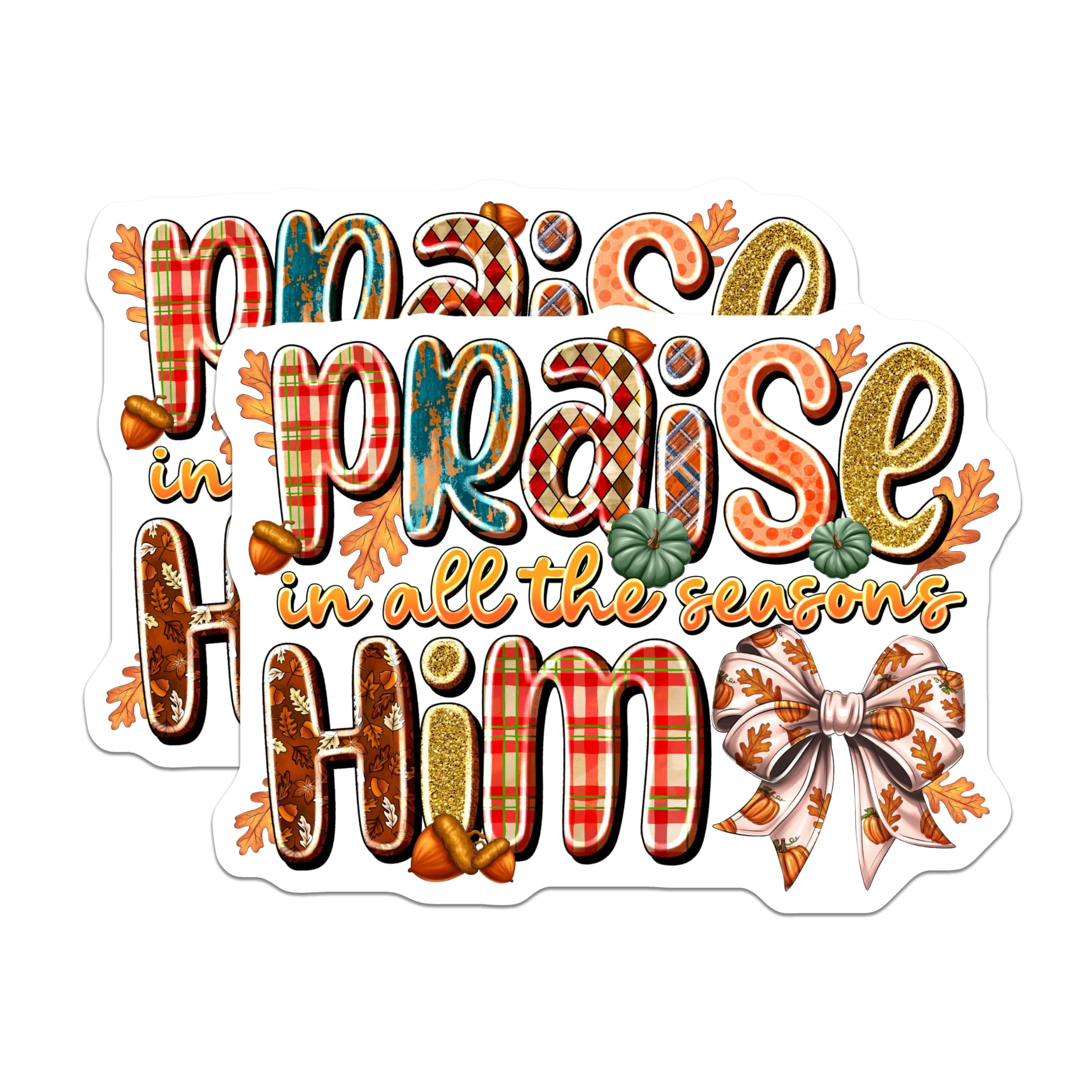 (2 Pack) Praise All Seasons Stickers - Christian Fall Thanksgiving ...