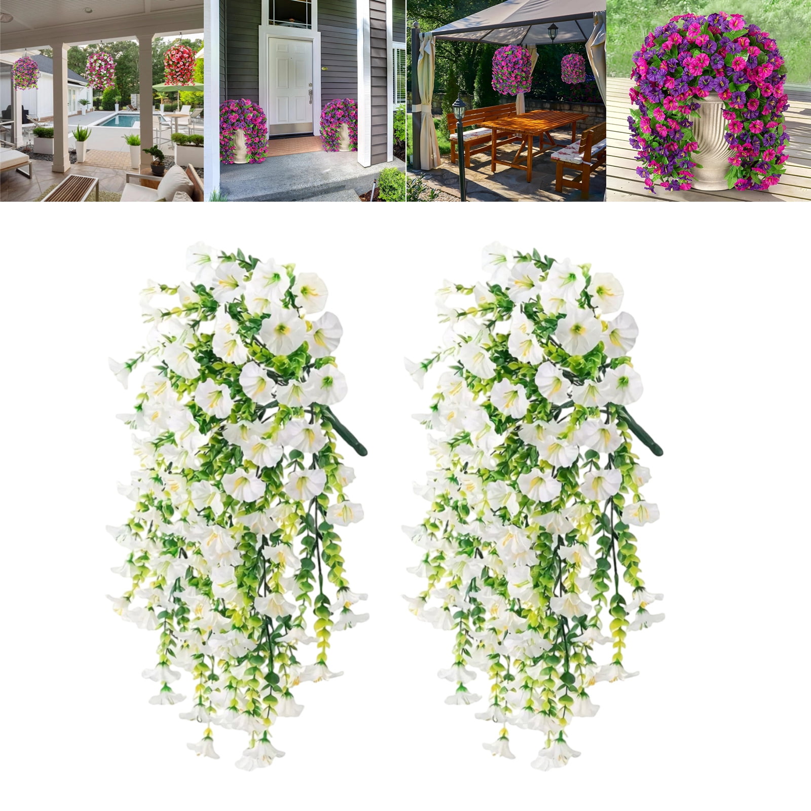 2 Pack Precisetrue Hanging Flowers, Precisetrue Artificial Flowers ...