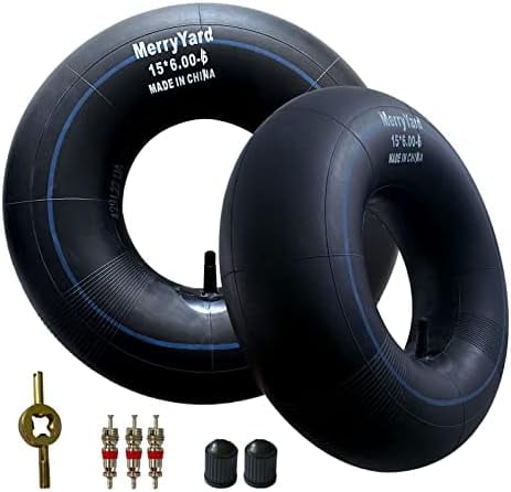 (2-Pack) Premium 15x6.00-6" Inner Tubes with TR-13 Straight Valve Stem ...