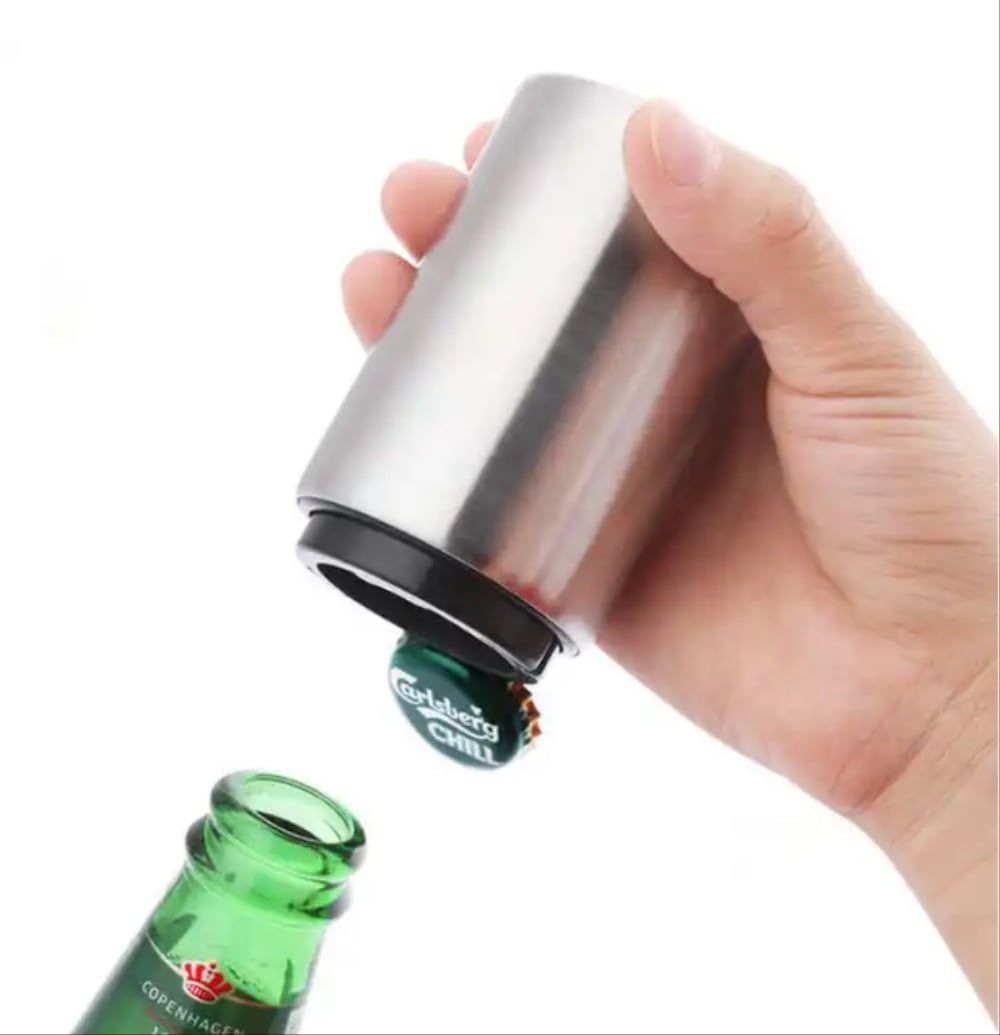 2-Pack Premium Automatic Beer Bottle Opener Set – Stainless Steel ...