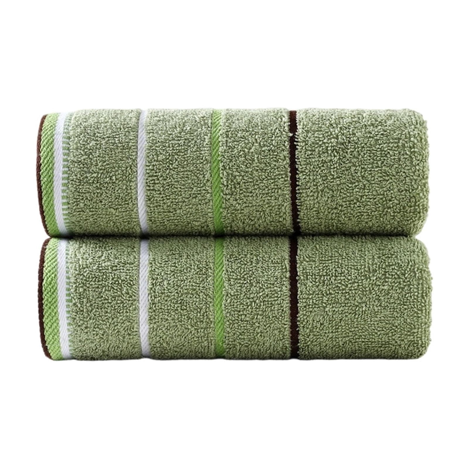 2-Pack Premium Cotton Face Towels, Thick Soft Highly Absorbent Hand ...