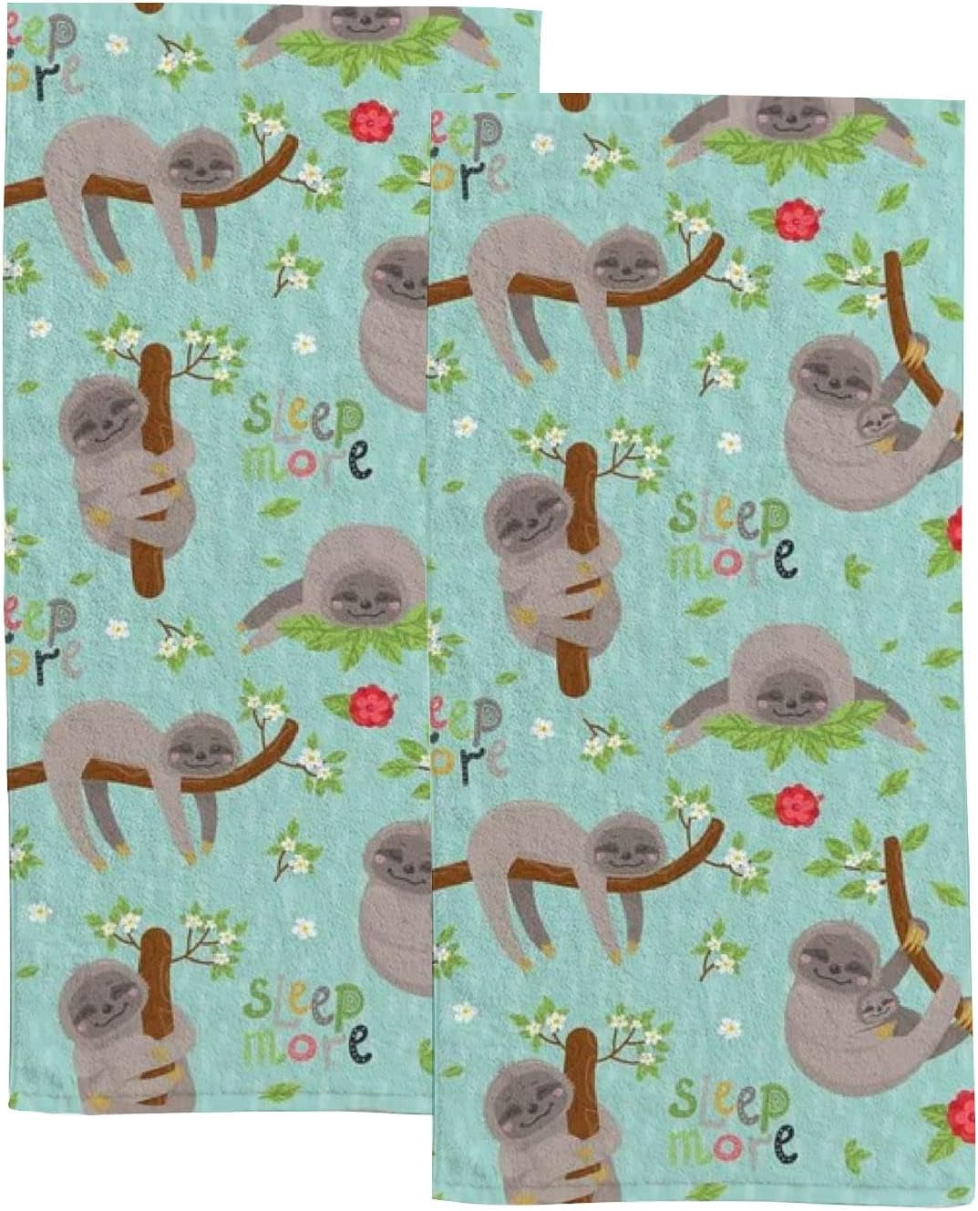 2 Pack Premium Hand Towels - Ultra Soft & Highly Absorbent - Blue Cute ...