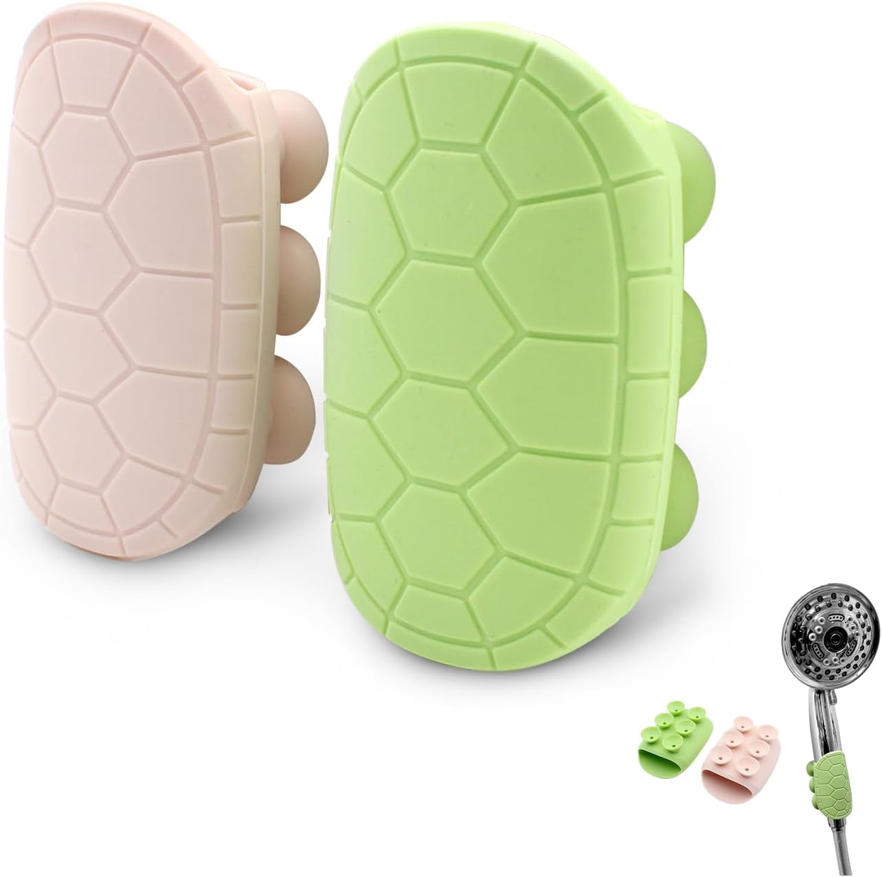 2 Pack Premium Silicone Shower Head Holder Bracket Movable relocatable ...