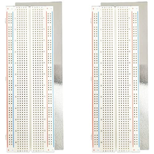 2 Pack Premium Solderless Breadboard, 830 Tie Points, 6.5" x 2.1", RoHS ...