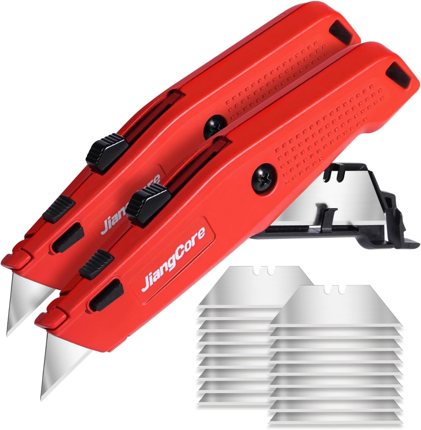 2-Pack Premium Utility Knife with 18 Blades – Retractable Shop Knife ...