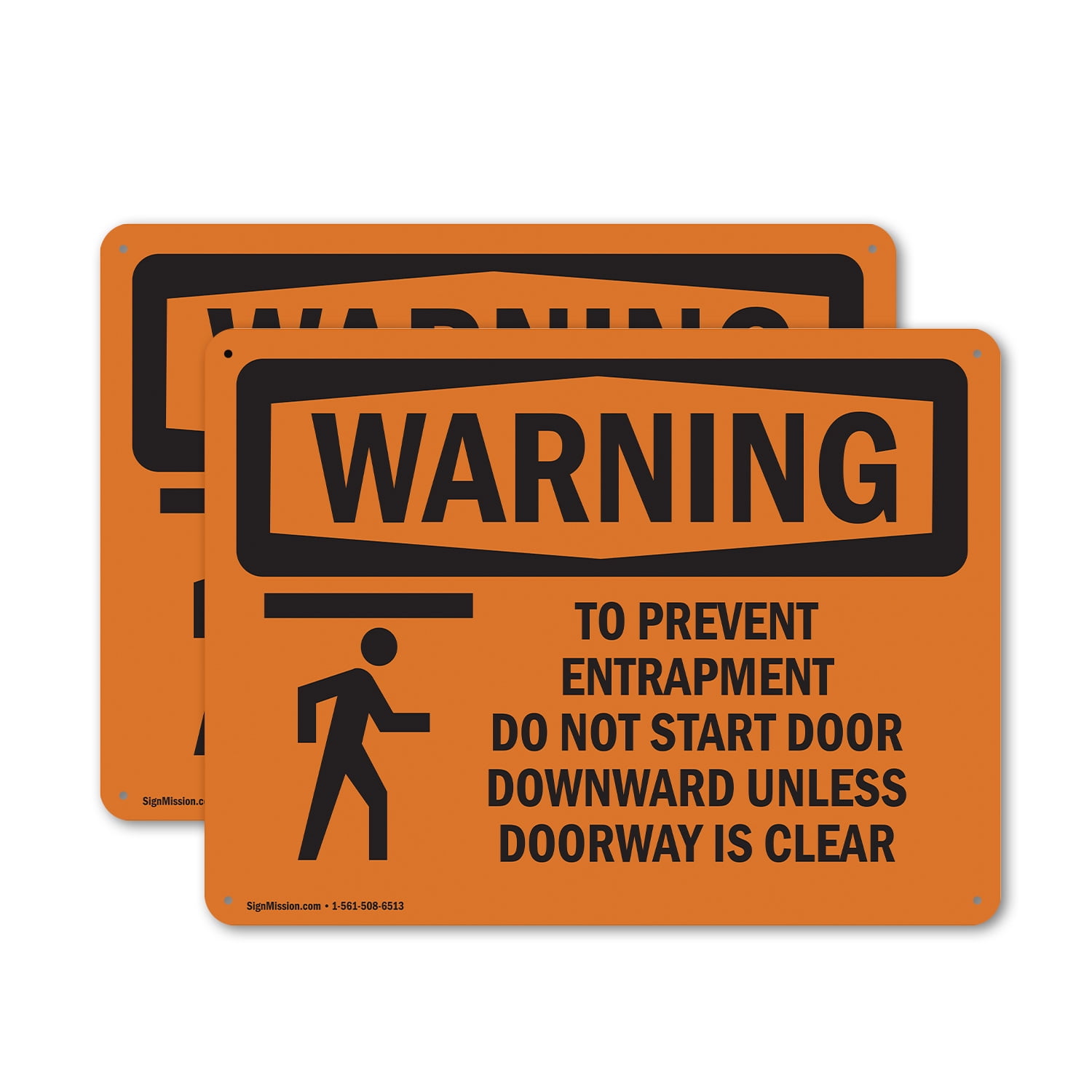 (2 Pack) To Prevent Entrapment Do Not With Symbol OSHA Warning Sign 24 ...