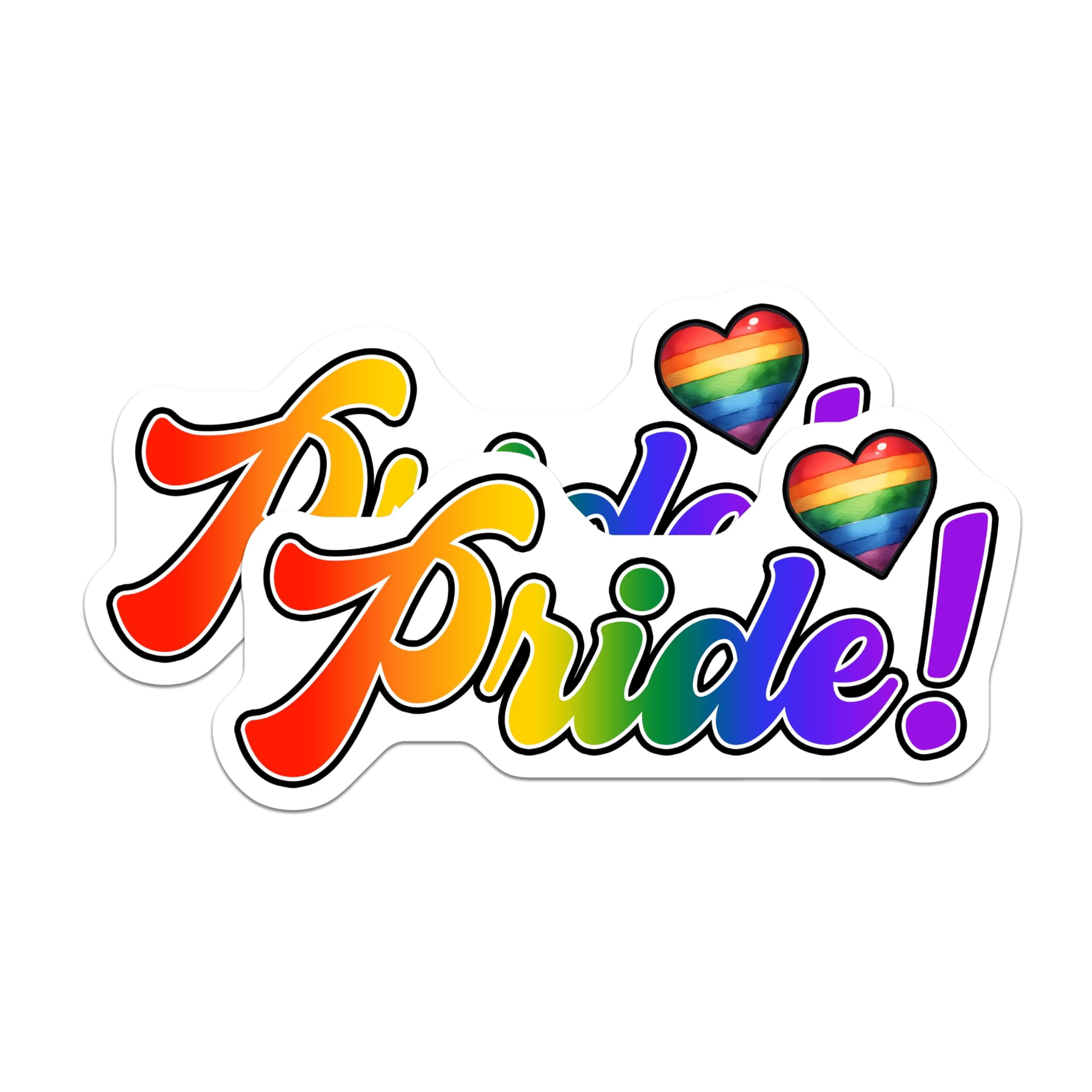 (2 Pack) Pride Magnets - LGBTQ Decor - Rainbow Heart Fridge Magnets - 5 ...