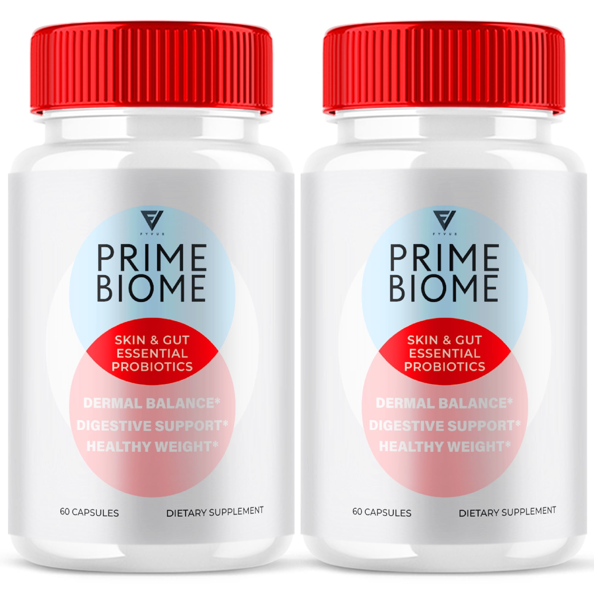 (2 Pack) Prime Biome Probiotic Supplement PrimeBiome Capsules ...