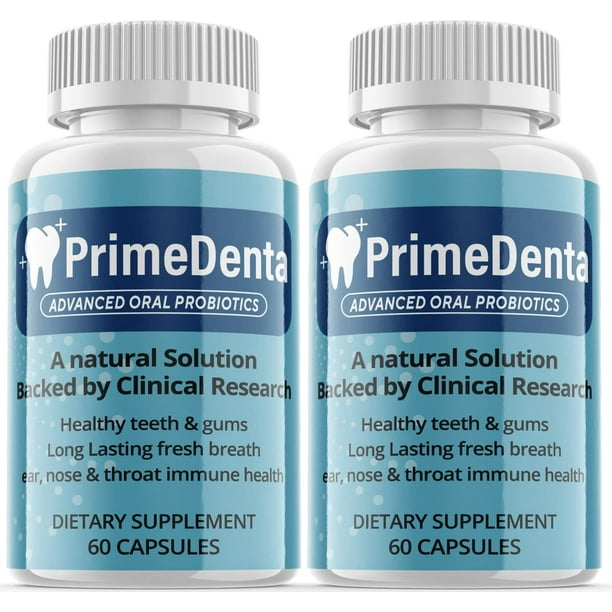 (2 Pack) Prime Denta - Advanced Oral Probiotics Formula for Healthy ...