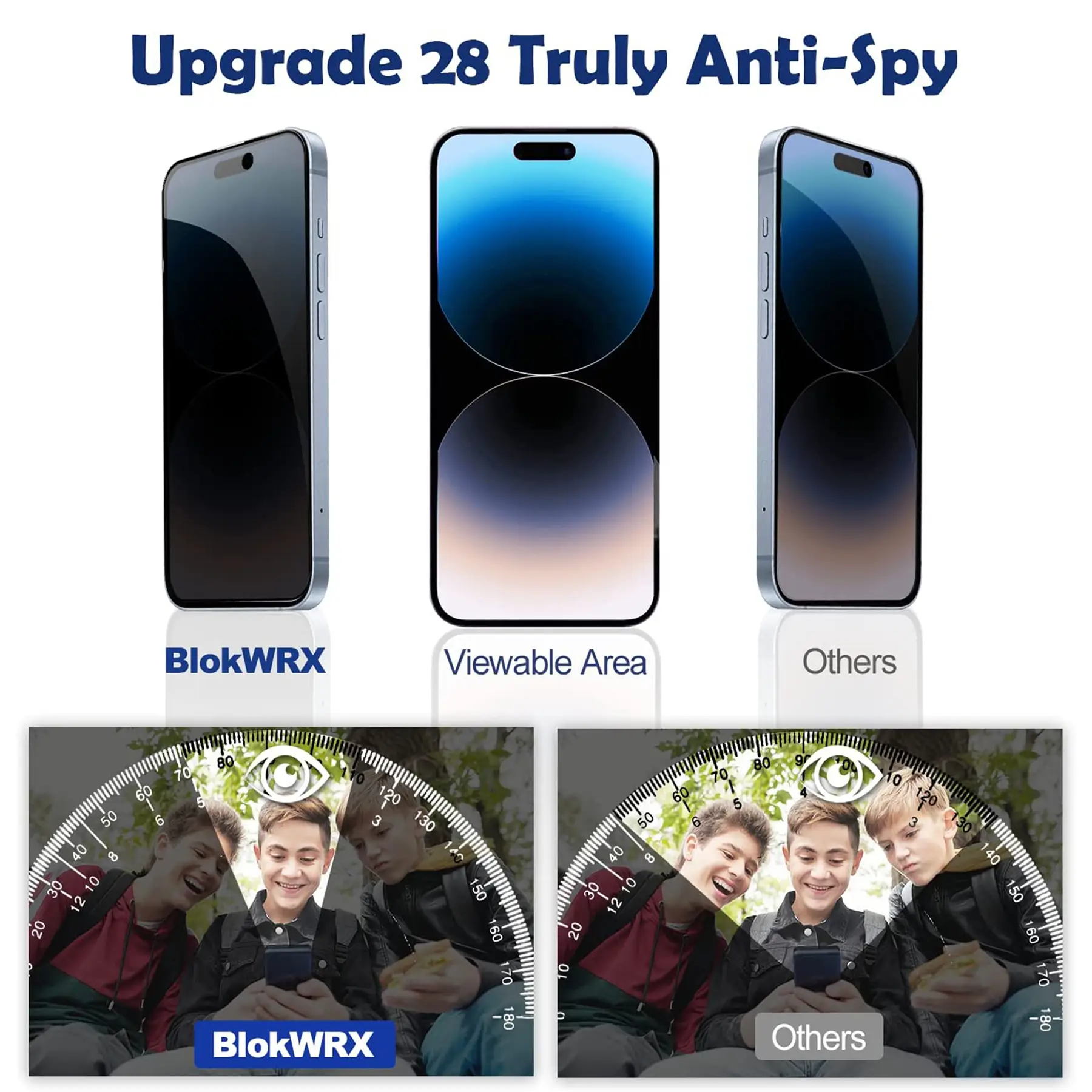 2-Pack Privacy Anti-Spy Tempered Glass Screen Protectors for iPhone 15 ...