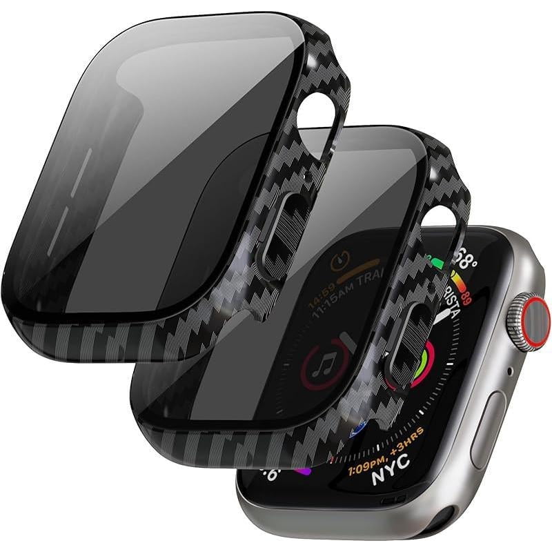 2 Pack Privacy Case for Apple Watch Series 9/8/7 41mm, [Anti-Peeping ...