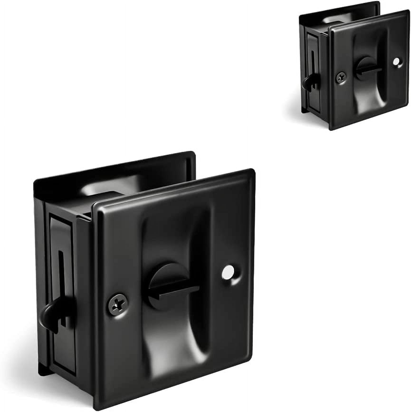 2 Pack Privacy Pocket Door Lock Hardware with Pull - Replace Old Or ...