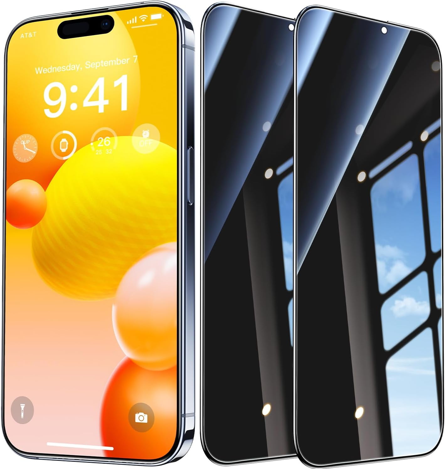 2-Pack iPhone 15 Pro Max/Plus Privacy Screen Protector, Anti-Spy, Anti ...