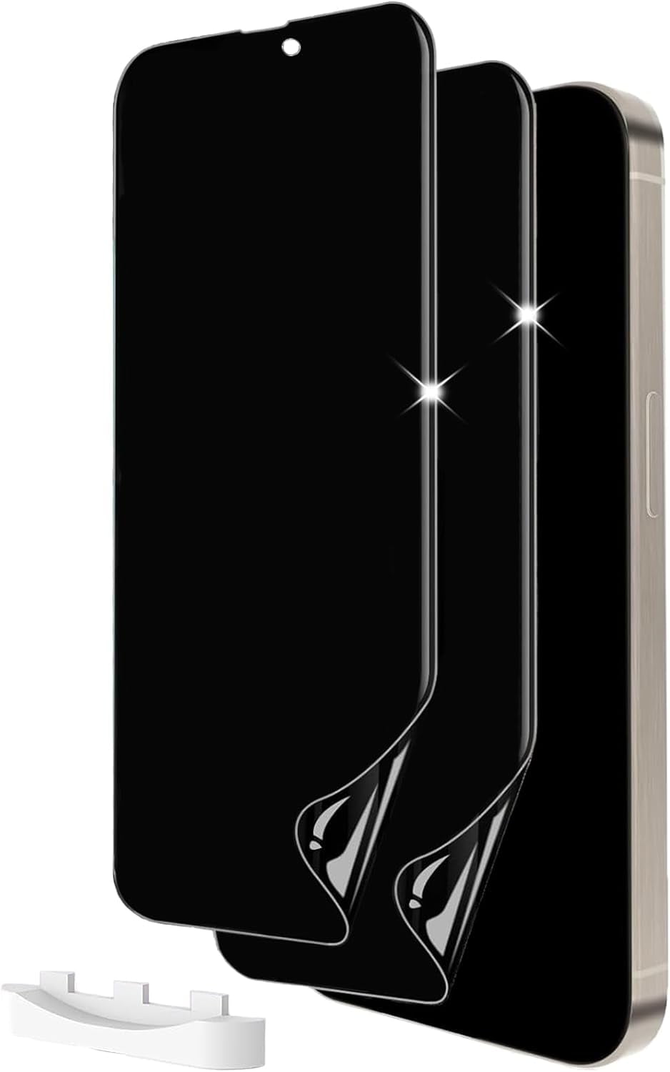 2 Pack Privacy Screen Protector for iPhone 15 Pro Max 6.7 Inch, Anti ...