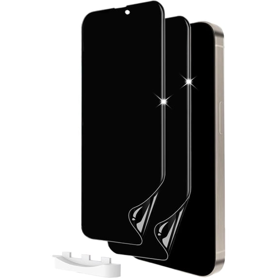 2 Pack Privacy Screen Protector for iPhone 15 Pro Max 6.7 Inch, Anti ...