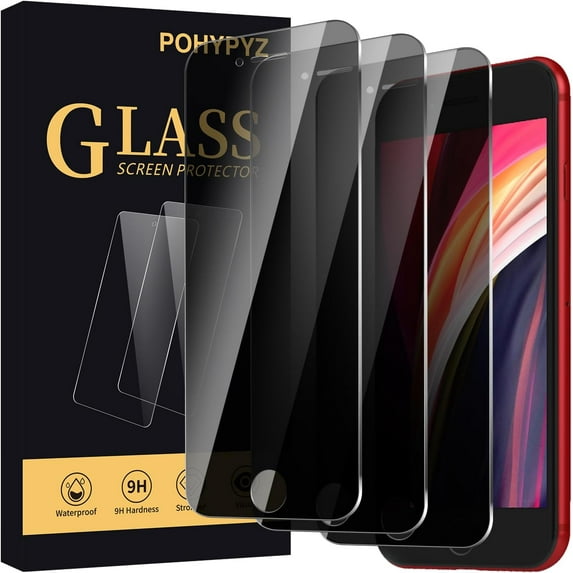 2 Pack Privacy Screen Protector for iPhone SE 2022/SE 2020/8/7，Anti-Spy ...