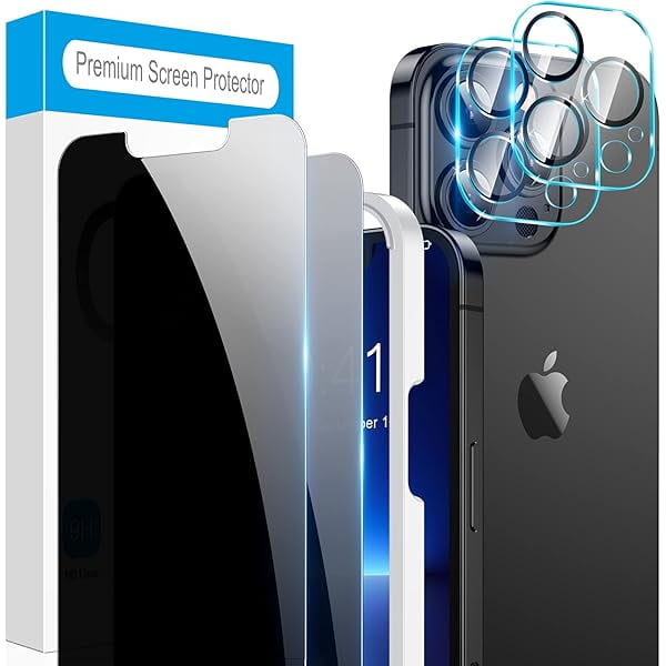 2 Pack Privacy Screen iPhone 13 Pro with 2 Pack Camera Lens Protector ...