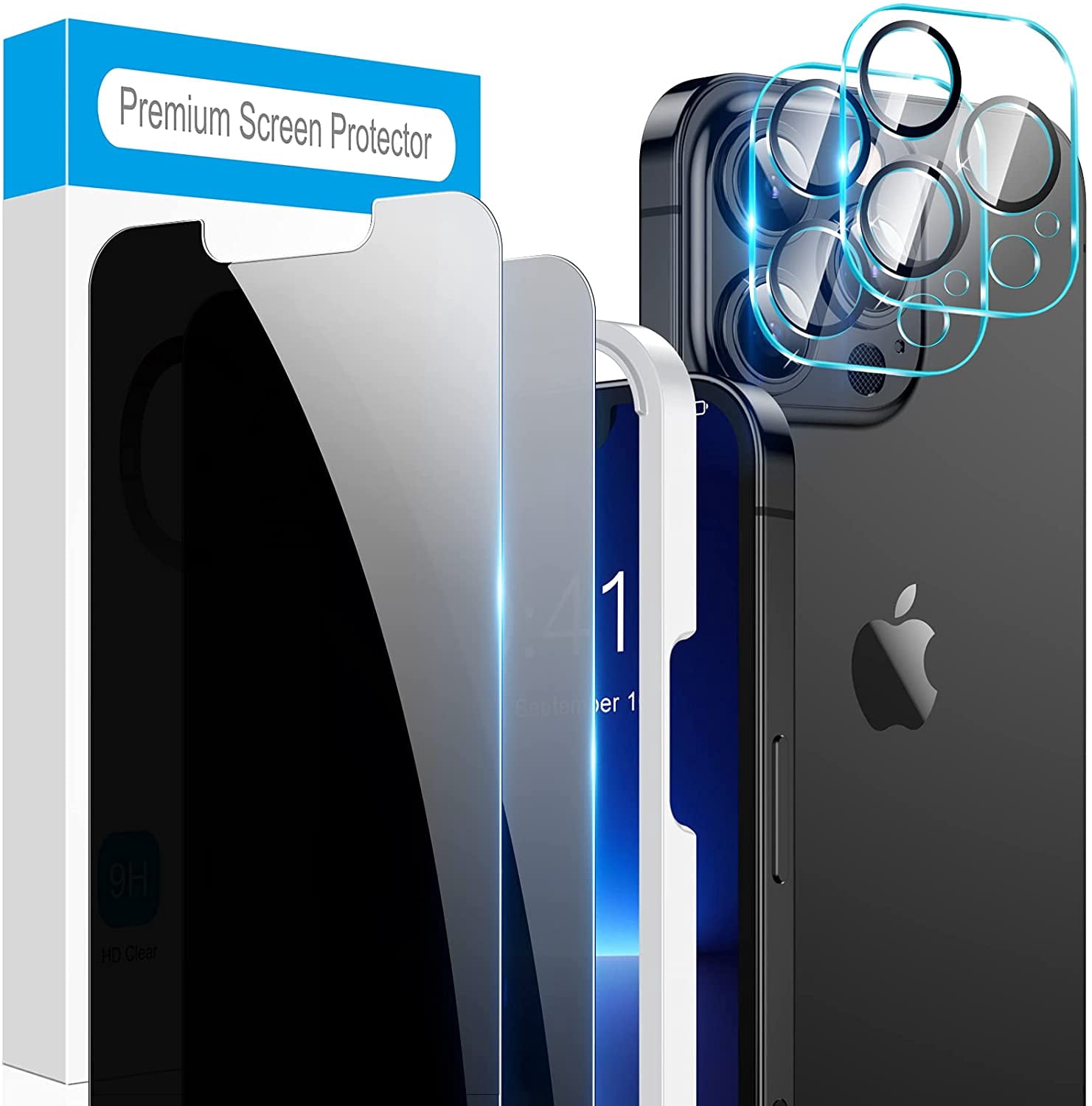 2 Pack Privacy Screen iPhone 13 Pro Max with 2 Pack Camera Lens ...