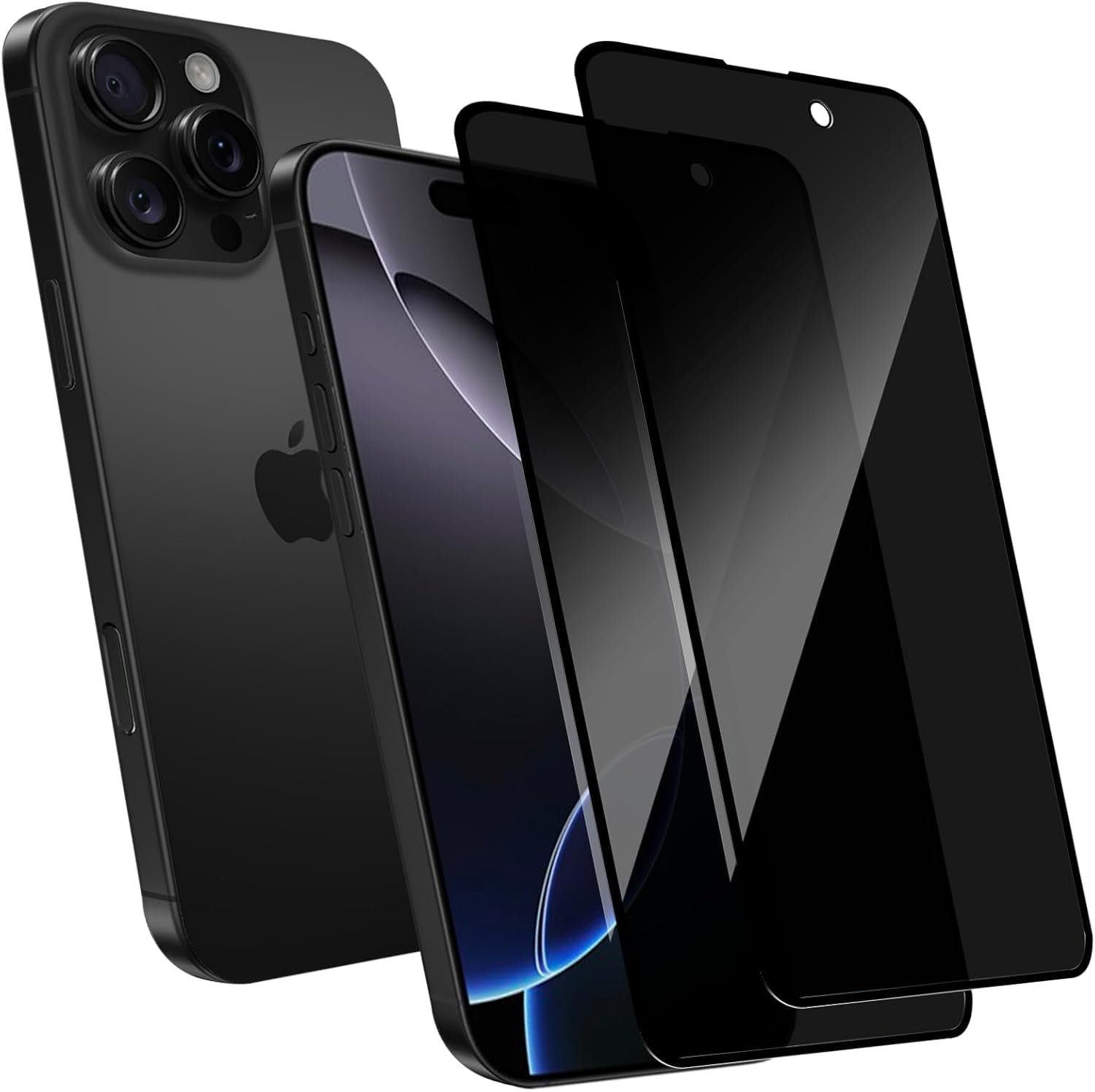2 Pack Privacy Screen for iPhone 16 Pro Max - Anti Spy-Tempered Glass ...