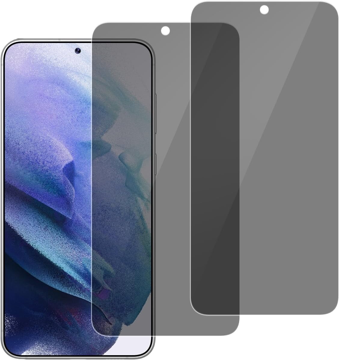 2-Pack Privacy Tempered Glass Film Compatible with Samsung Galaxy S24 ...