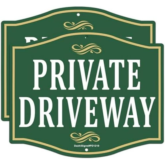 2 Pack Private Driveway Signs, Private Drive No Trespassing Sign, 12" x ...