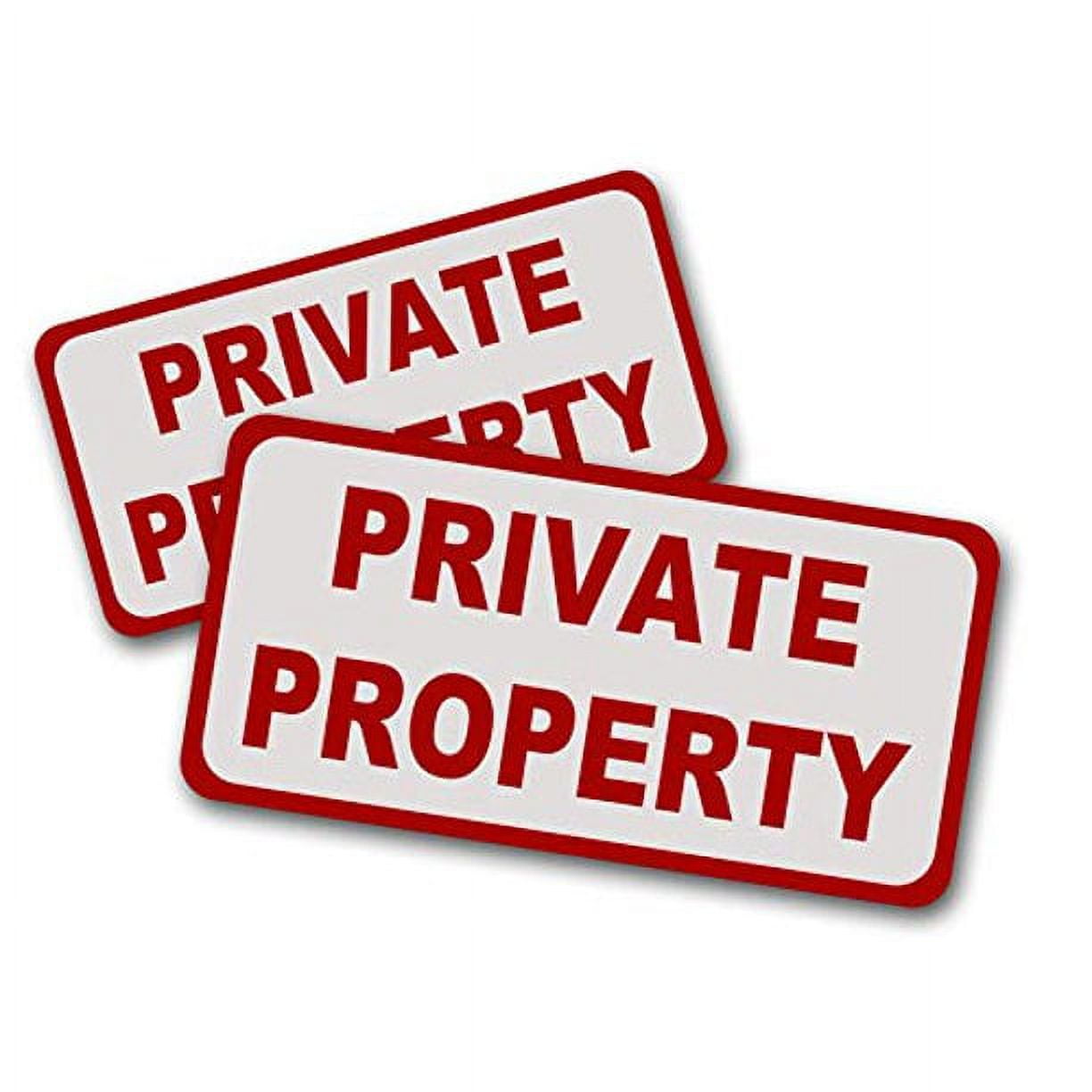 2 Pack Private Property Stickers, Office, Residence, Home, Property ...