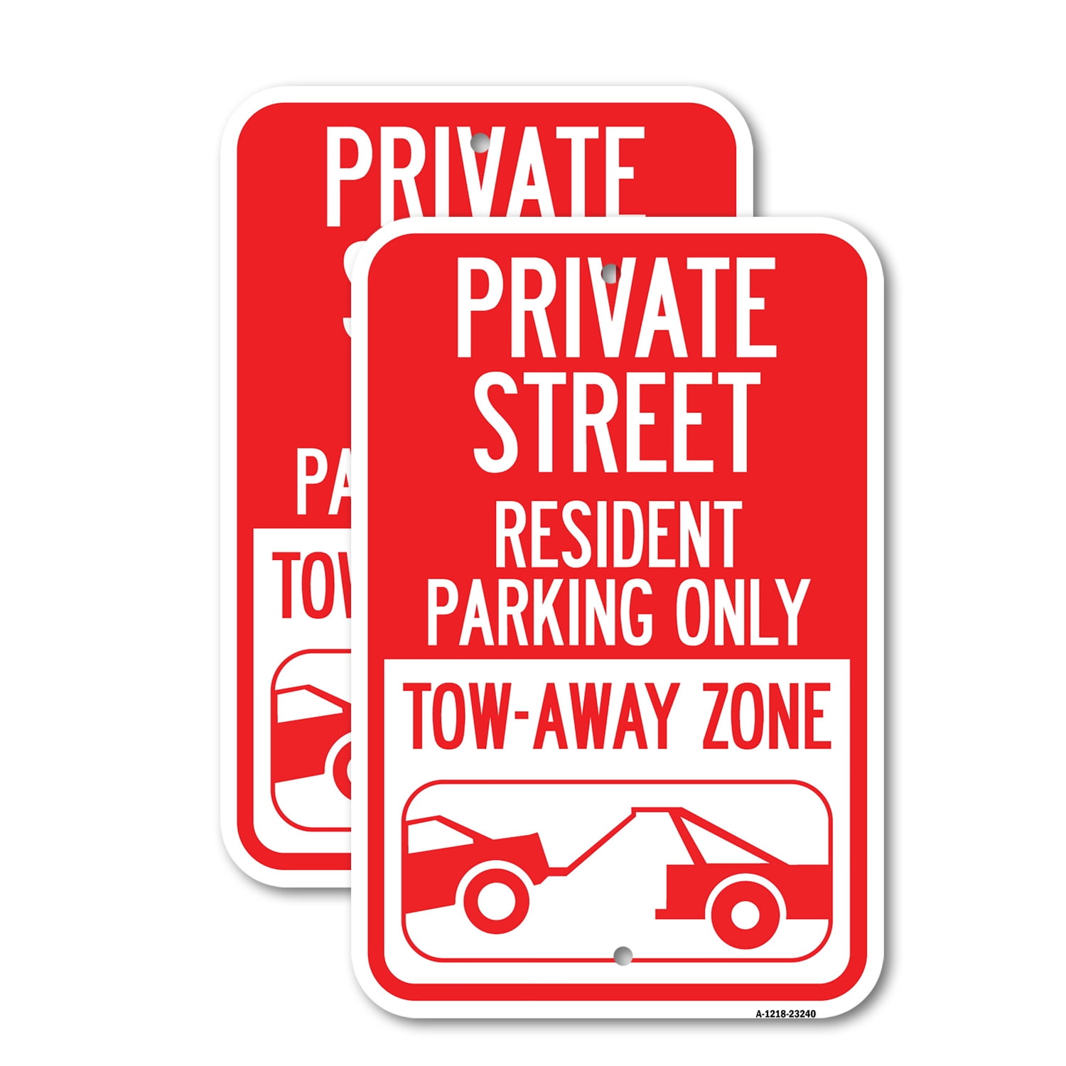 (2 Pack) Private Street Sign Private Street Resident Parking Only, Tow ...